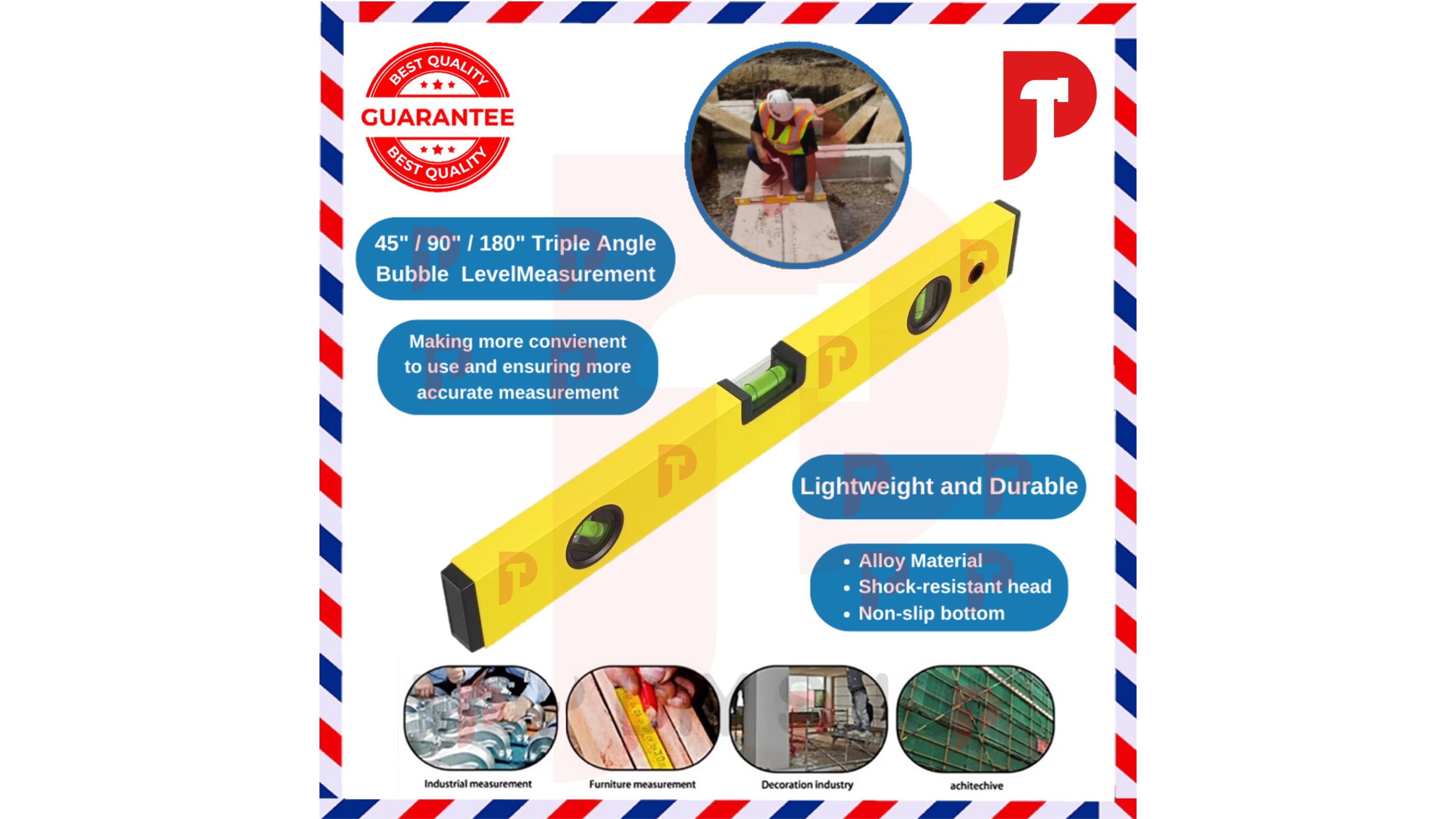 Magnetic Spirit Level 🔥 Ready Stocks 🔥 Water Level Ruler Measuring Tool ...