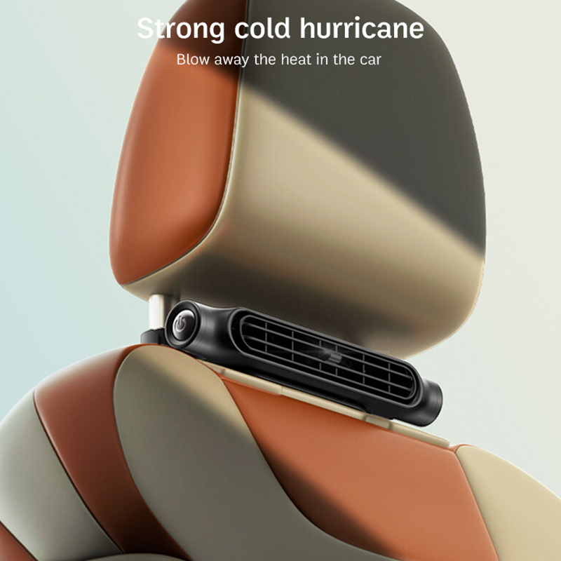 Portable Car Seat Fan 3 Speeds Adjustable Car Interior Rear Headrest ...