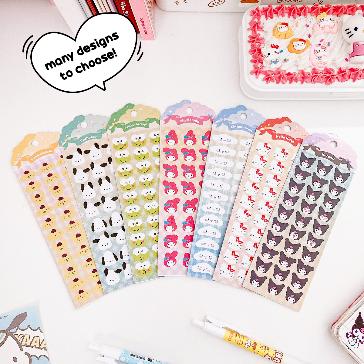 Whitespace Cute Sanrio Emoji Stickers Emotion Sticker Smiley Face Cute ...