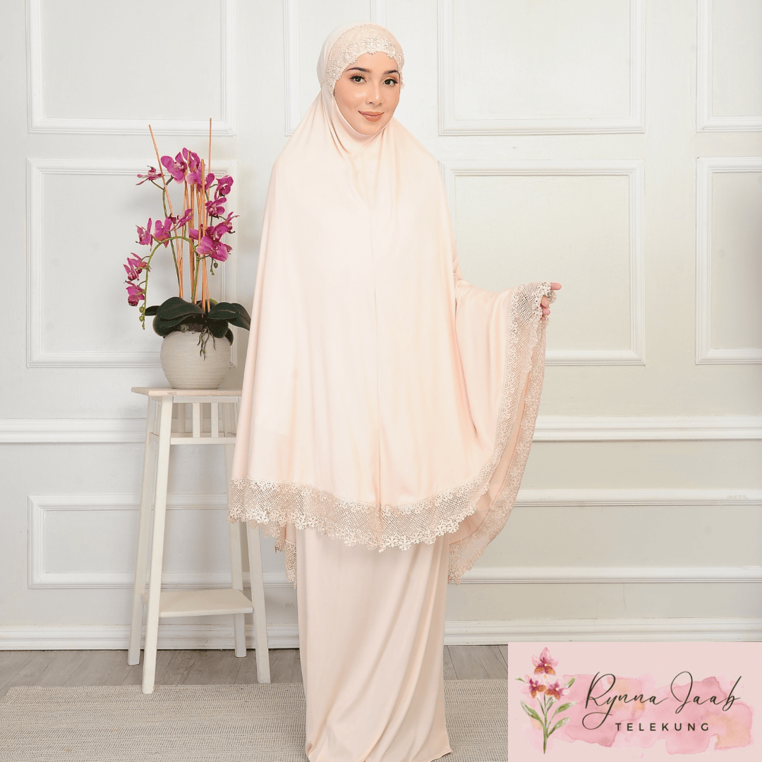 NEW DESIGN TELEKUNG LACE BUNGA / TELEKUNG TRAVEL SEJUK [COTTON VISCOSE ...