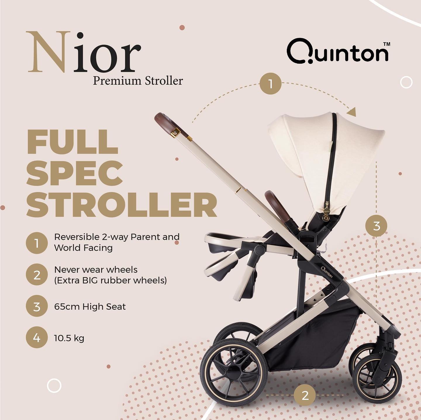 FREE SHIPPING Quinton Nior Stroller Baby ( 2 Way Facing Seat with ...