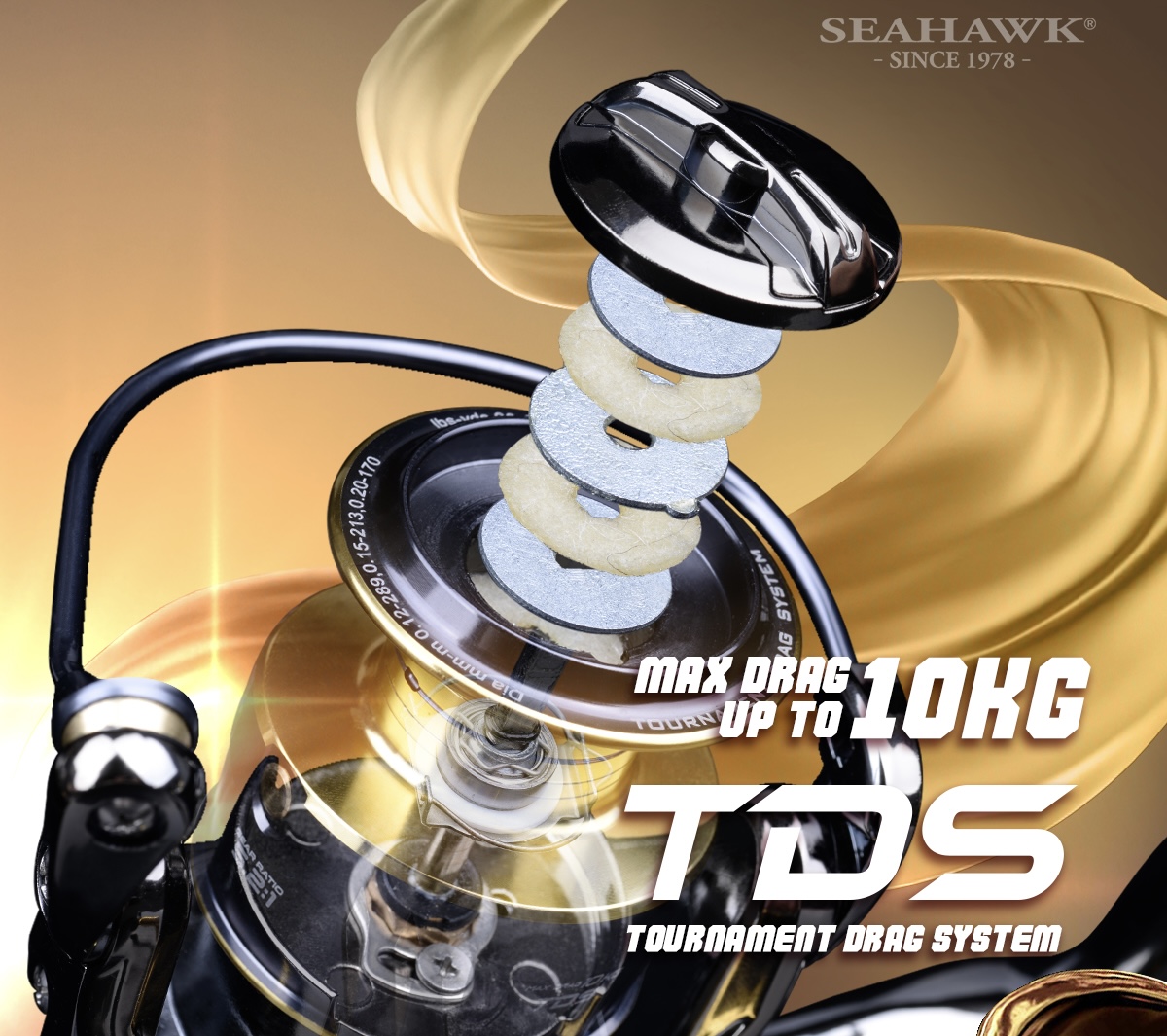 Seahawk Discovery Screw In Handle Mesin Pancing Fishing Reel Full Metal ...