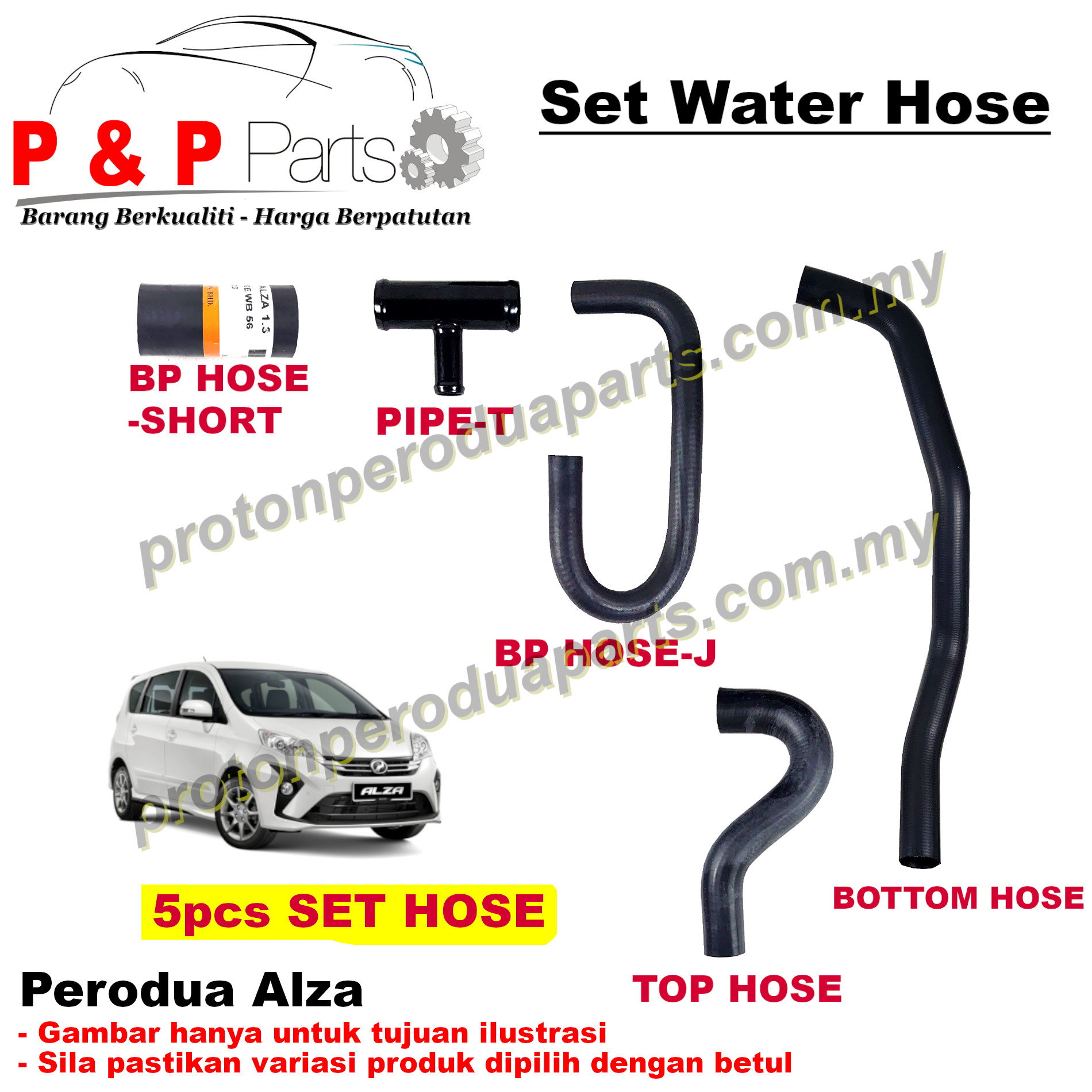 Water Coolant Hose Air - Perodua Alza - 5 pcs set | Shopee Malaysia
