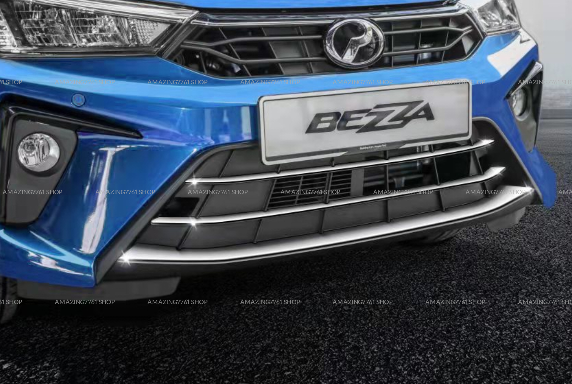 AMAZING PERODUA BEZZA 2019-2024 CHROME FRONT BUMPER GRILLE GARNISH ...