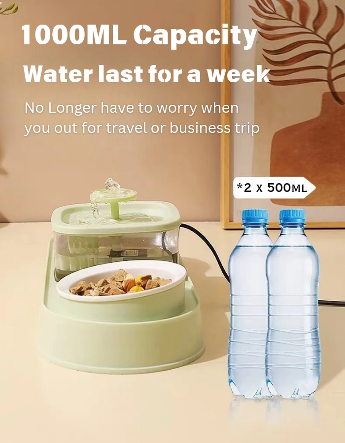 Cat Water Fountain 1.5L Pet Water Dispenser Mini water fountain Rabbit Water bottle Cat Fountain ...