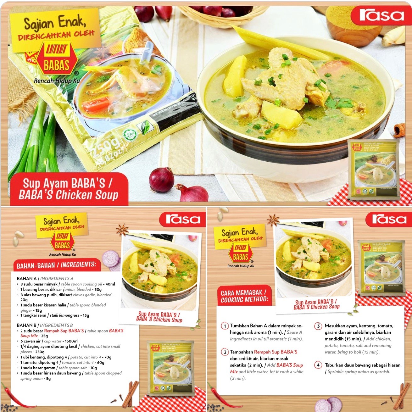 BABA'S Serbuk Rempah Sup (Soup) | Serbuk Kurma Mini Pack 25 gram ...