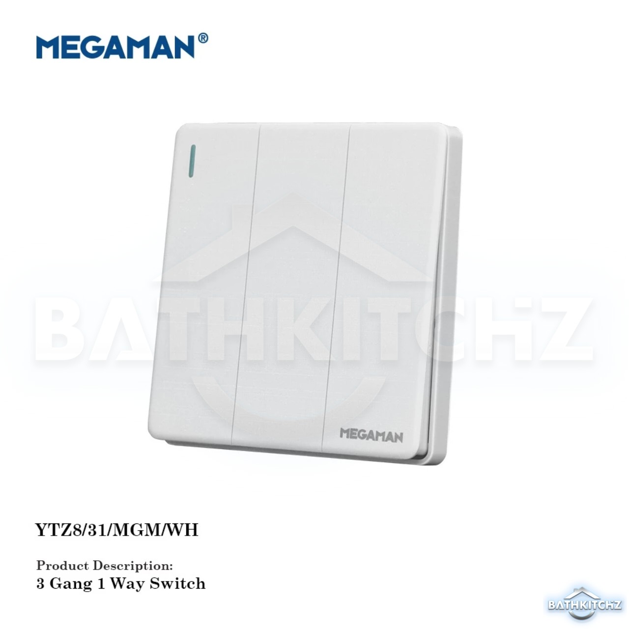 MEGAMAN Z8 White Series Switch Socket Wall Switches 3D Checkered Bushed ...