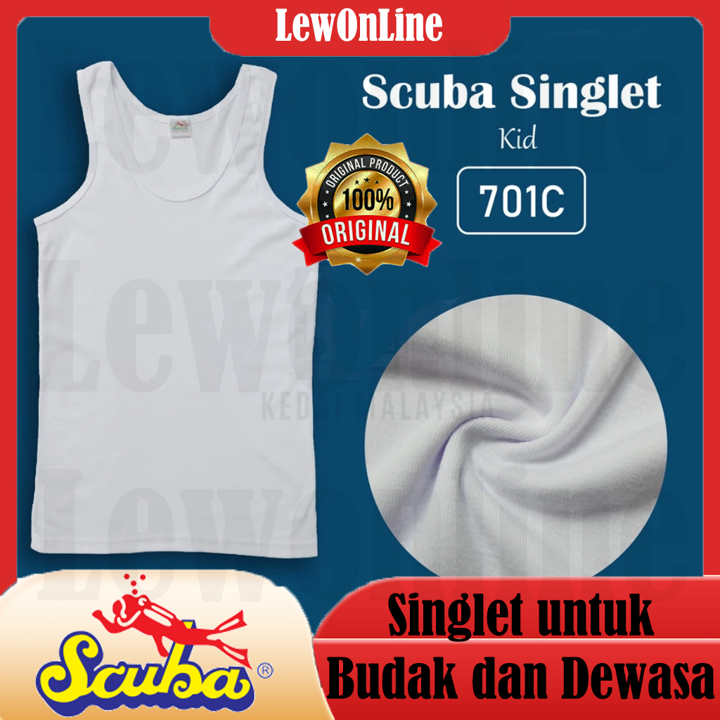 Scuba Men's Singlet Inner wear/ Boy Singlet Inner Wear CL701 White ...