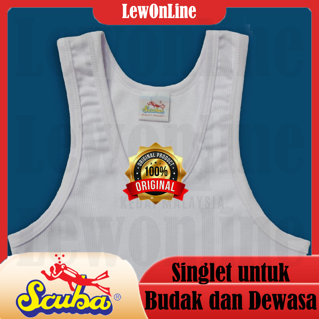 Scuba Men's Singlet Inner wear/ Boy Singlet Inner Wear CL701 White ...