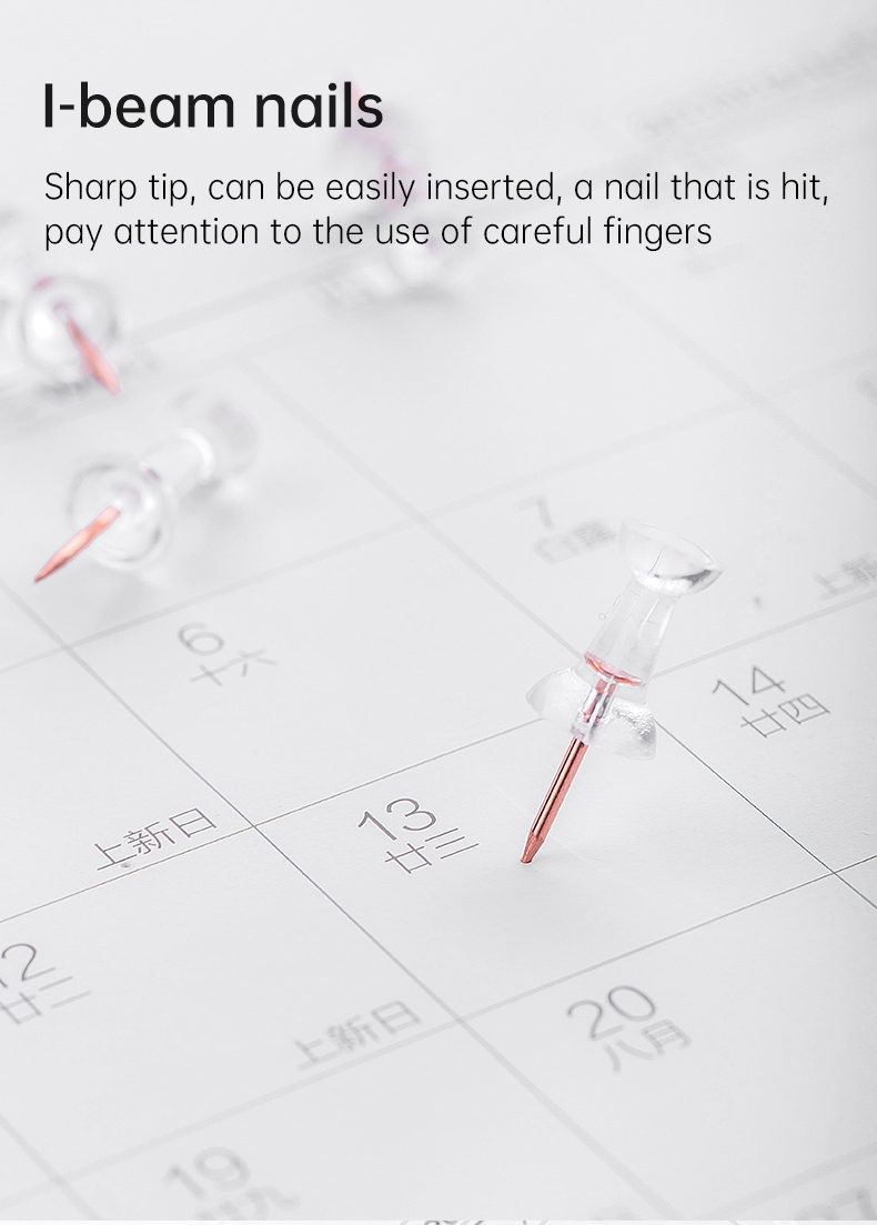 Deli Office Combination Paper Binder Clip And Push Pin Rose 78553 ...