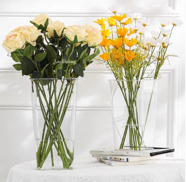 ACRYLIC VASES Plastic Vases Flower Vase Home Decorative Small Vase ...