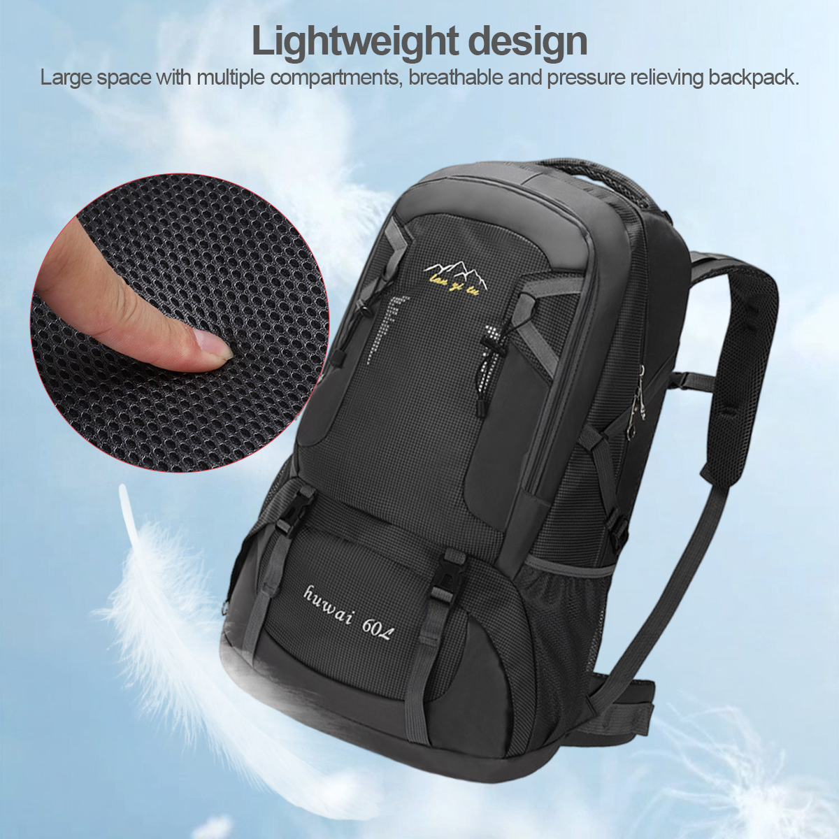 Ultralight 60L Large Capacity Bag Portable Waterproof Backpack Outdoor ...
