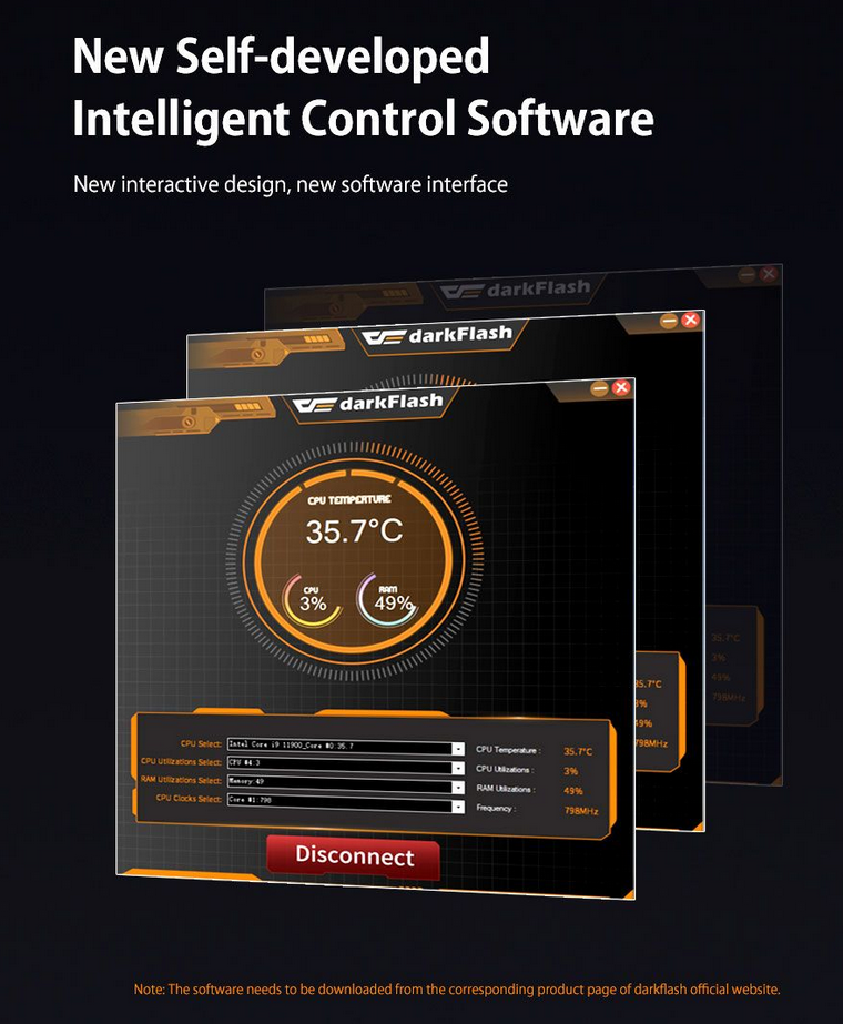 DarkFlash Nebula DN240D 240mm & DN360D 360mm ARGB AIO Liquid Cooler For ...