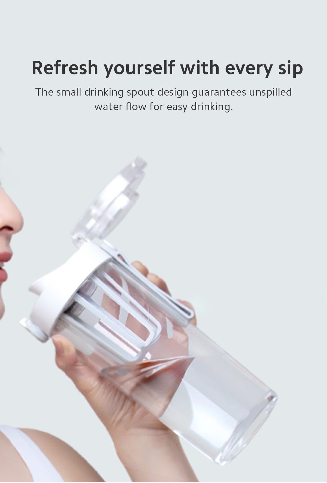 Xiaomi Tritan Water Bottle 600ml volume/BPA-free/portable/shake to make ...