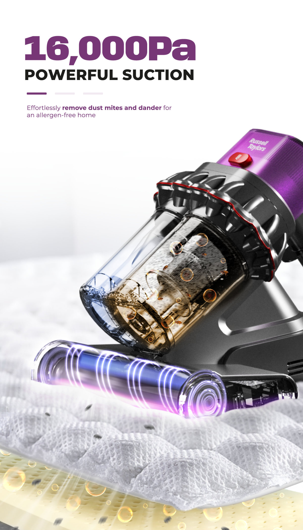 Russell Taylors Dual Cup Dust Mite Vacuum Cleaner Penyedut Hama Habuk ...