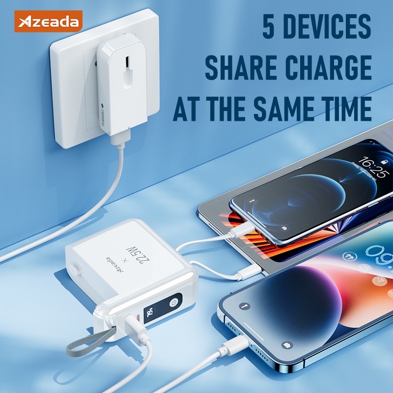 AZEADA AZ-P110 2-in 1 Adapter Charge 22.5W+PD20W Super Fast Charge ...