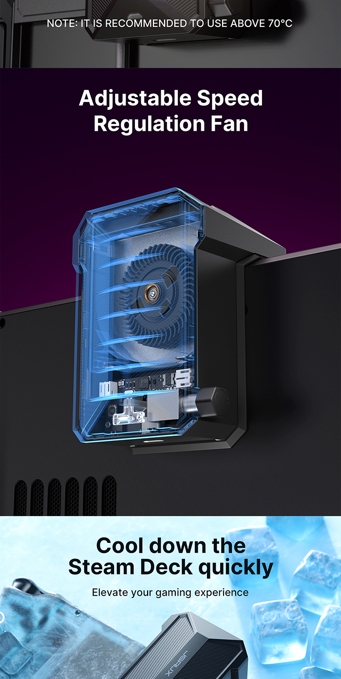 JSAUX GP0200 Cooling Fans for Steam Deck LCD & OLED Better Performance ...