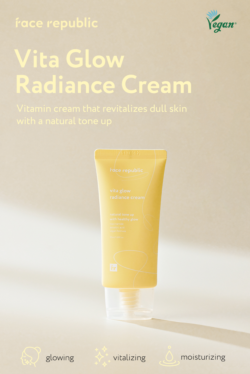 Face Republic Vita Radiance Niacin 10 Cream 50ml [Dull skin, Tone Up ...