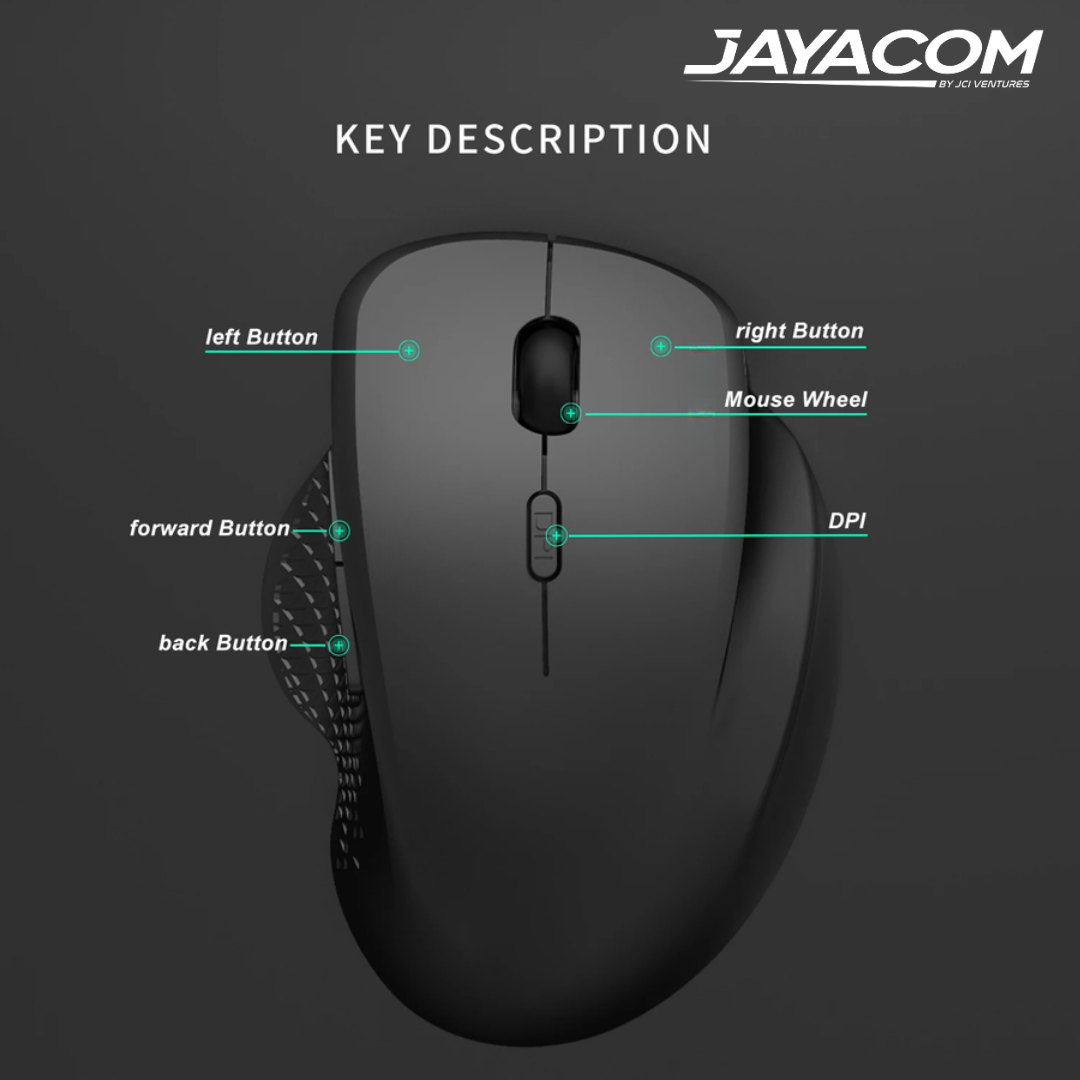 Jertech Elite W500 Macro Pro Rechargeable Wireless Gaming Mouse – Black ...