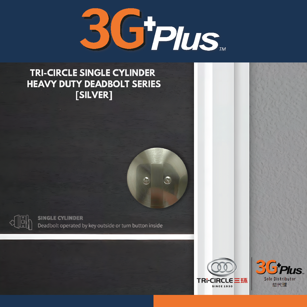 TRI-CIRCLE Heavy Duty Single Cylinder Deadbolt Lock Dead Bolt Lock ...