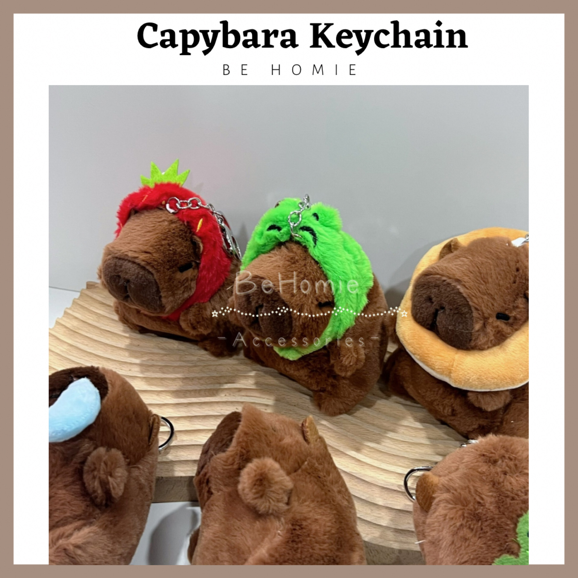 READY STOCK CAPYBARA keychain cute brown capibara doll stuffed bag ...