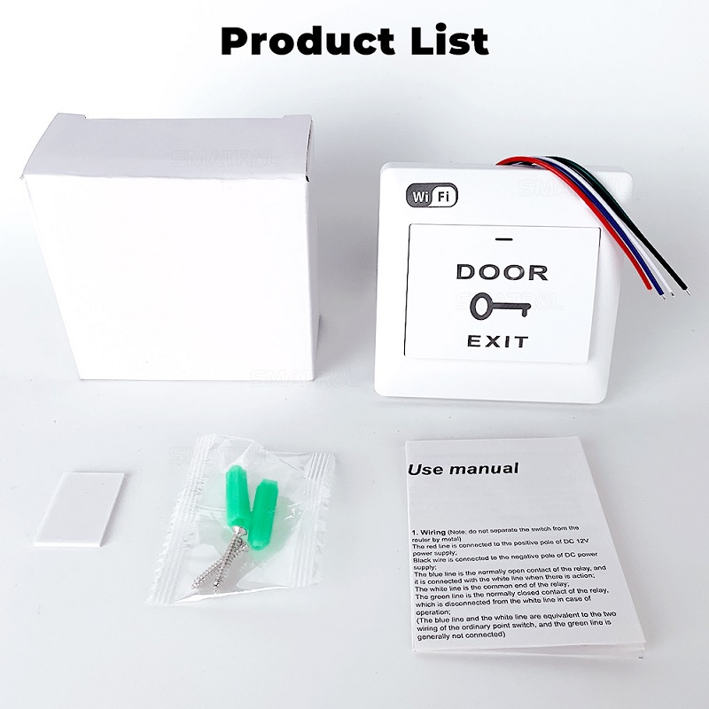 Exit Button Switch Smart Access Control WIFI Door Control Switch RF433 ...