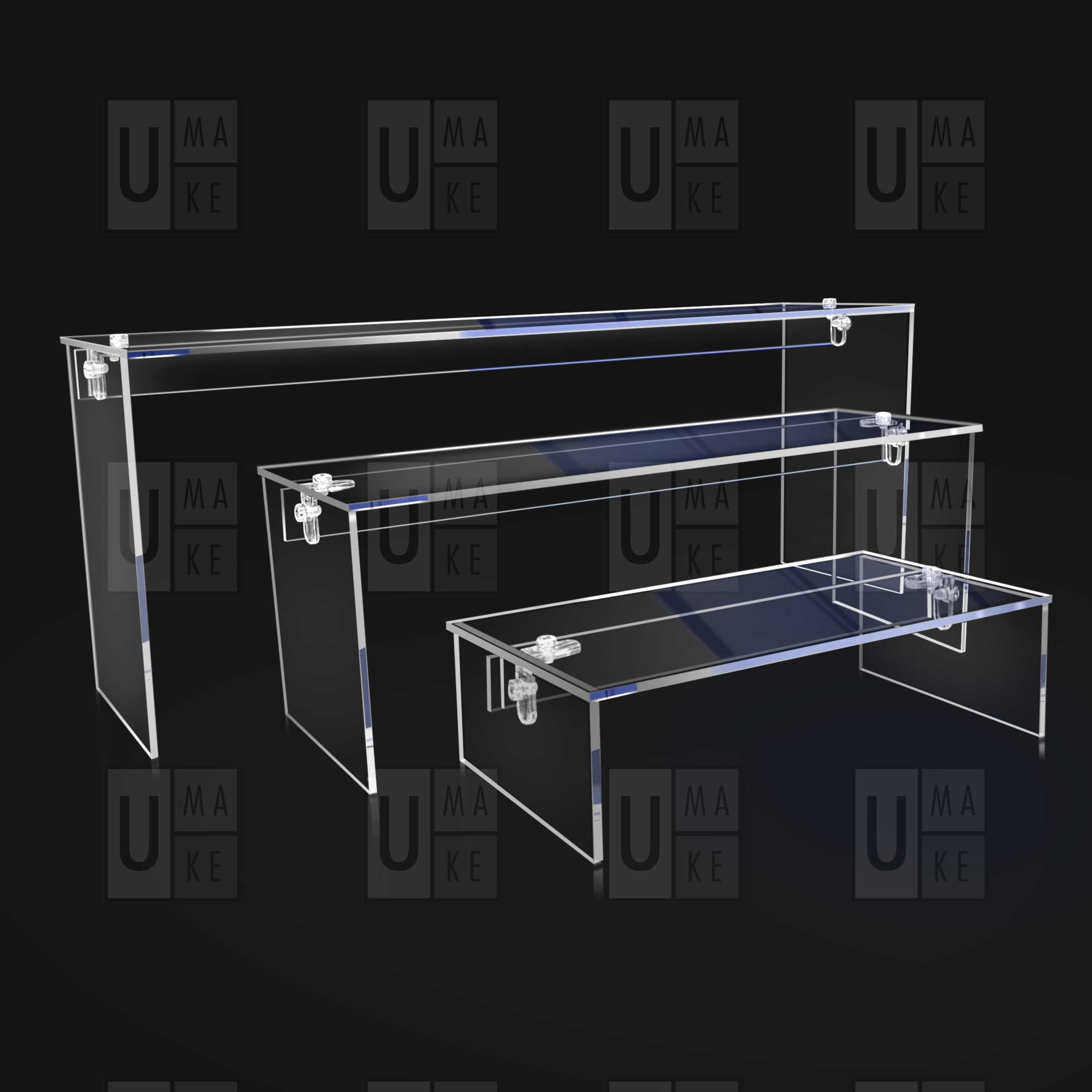 U Shape Acrylic Display Stand 90 Sizes 20/30/40/50cm Seat Acrylic ...
