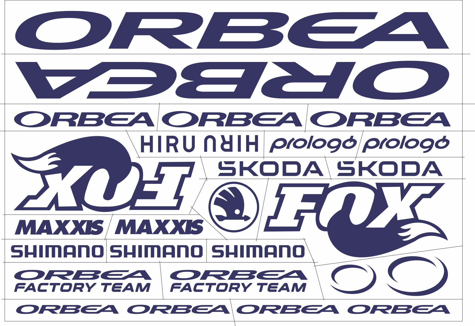 27pcs! ORBEA with sponsor logo Cycling stickers vinyl cut out logo ...