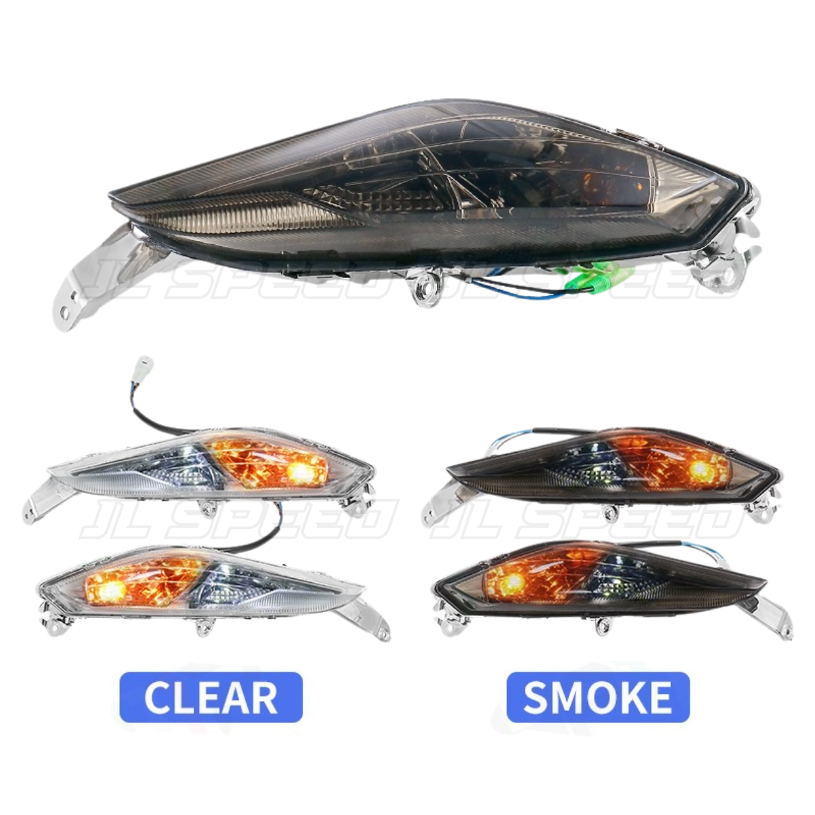 YAMAHA LC135 V4-V7 Front & Rear Signal Depan Belakang Lampu Signal Led Smoke / Clear LC 135 ...
