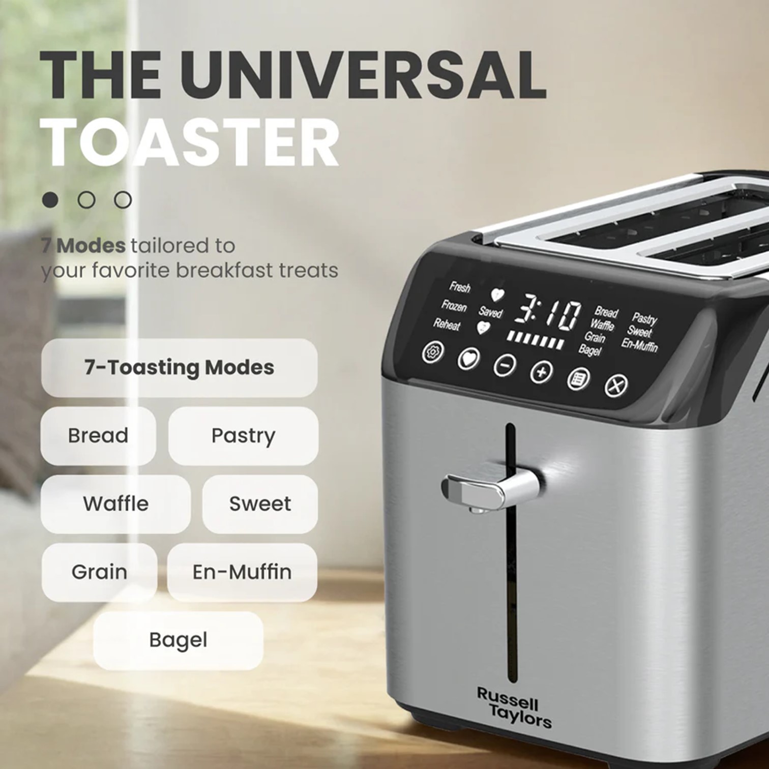 Russell Taylors Smart Digital Stainless Steel Toaster T3 | Shopee Malaysia