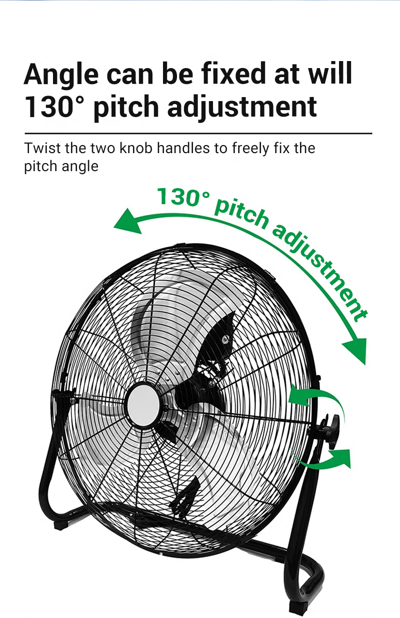Industrial Ground Fan Electric Floor Fan Aluminum Blades Strong Wind ...