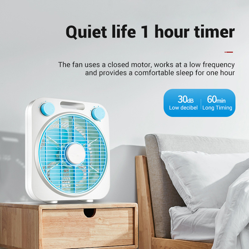 Desk Fan Portable Electric Fan Desktop Silent Square Electric Fan ...