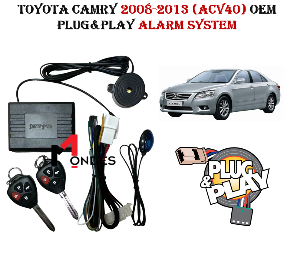 Toyota Camry 2008 - 2013 ACV40 OEM PLUG & PLAY CAR ALARM SYSTEM ...