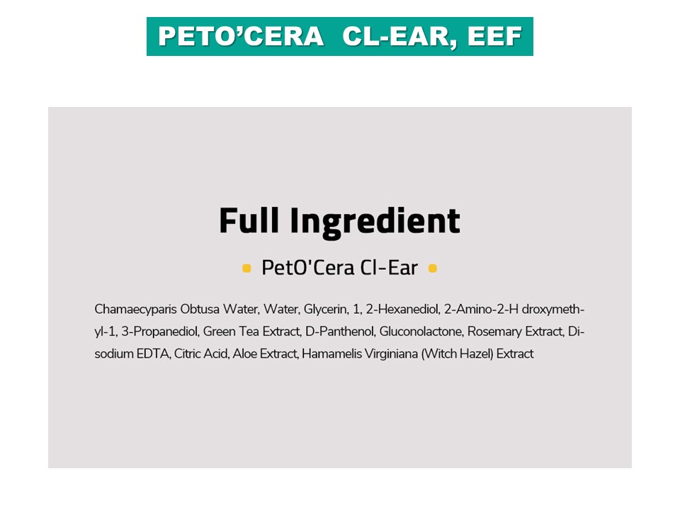 Breezy Tail PetO'Cera CL-Ear, EEF 120ml / PetO'Cera Q-Eye 120g - Tear ...