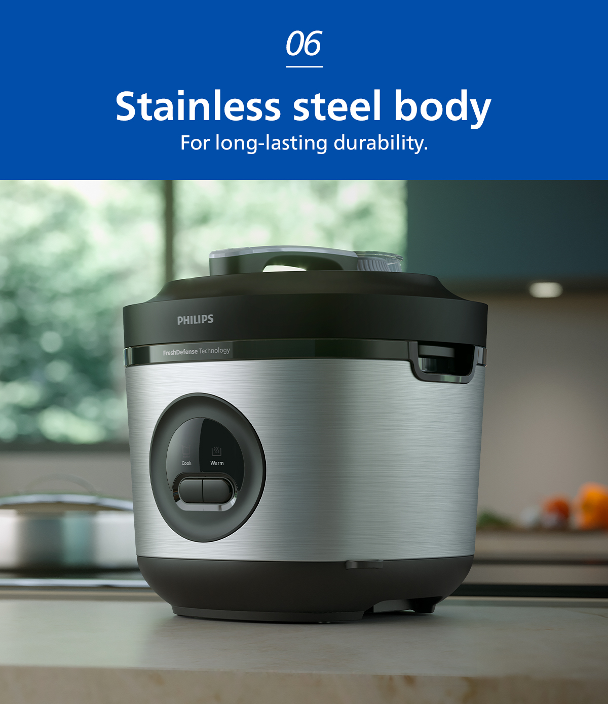 Philips HD3213 | Spherical Pot Analog Rice Cooker | 1.8L | FreshDefense ...