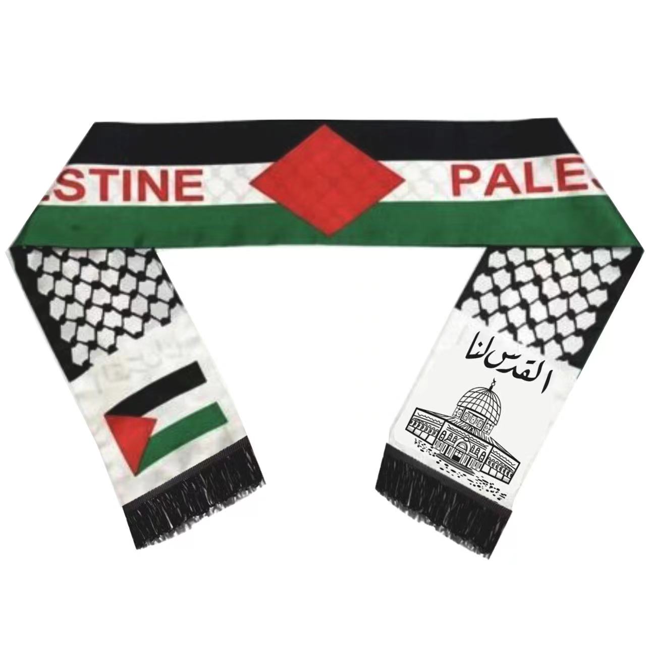 Mini Palestine Flags Brooches Palestine scarf 14x130cm Scarf Printing ...