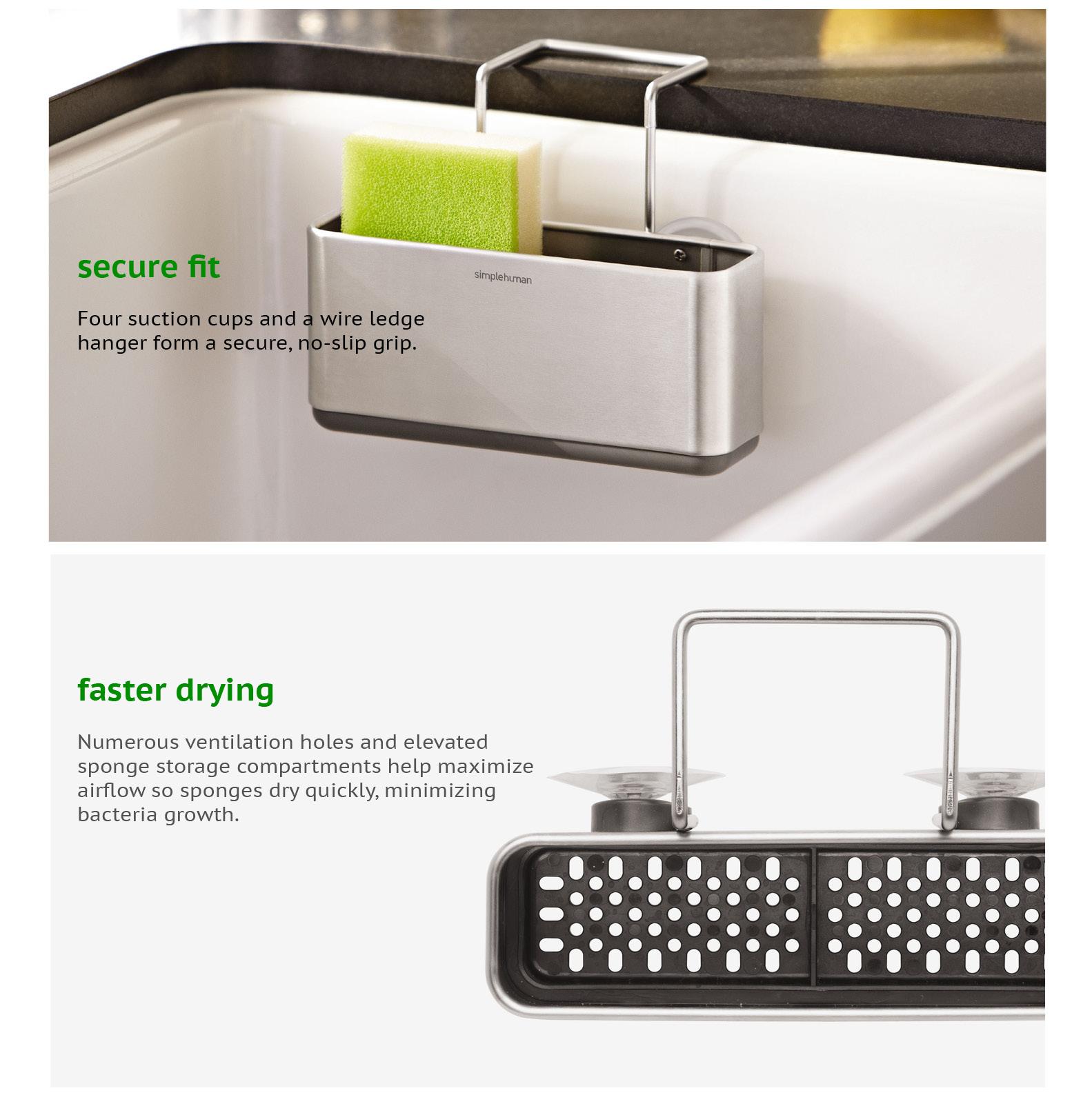 simplehuman Premium sink caddy brushed stainless steel Kitchen Sink ...