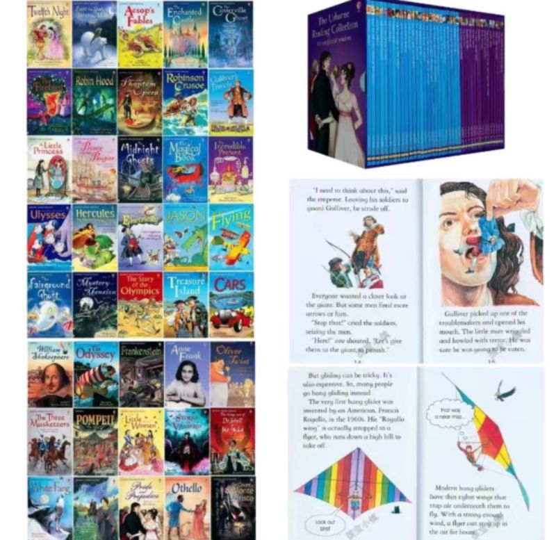 Usborne Reading Library Level 1,2,3,4 Early Learner English Story Books ...