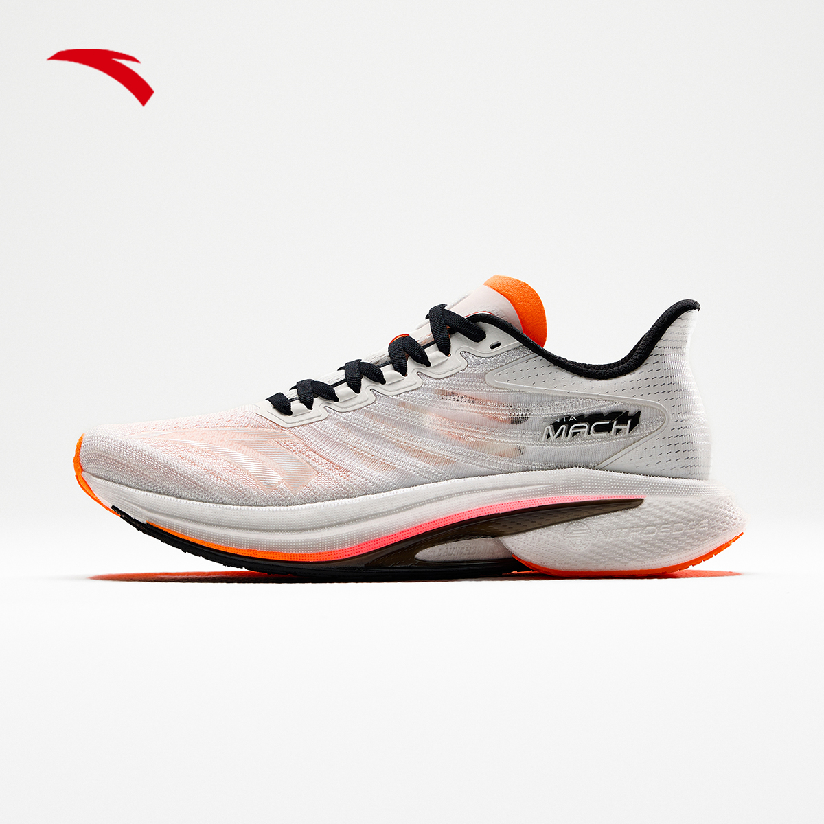 ANTA Men MACH 4 Running Shoes 1124C5583-1 -White/Silver/Black (Kasut ...
