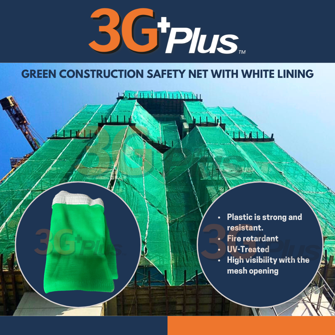 [700g/pcs] Green Safety Netting Construction Safety Net with White ...