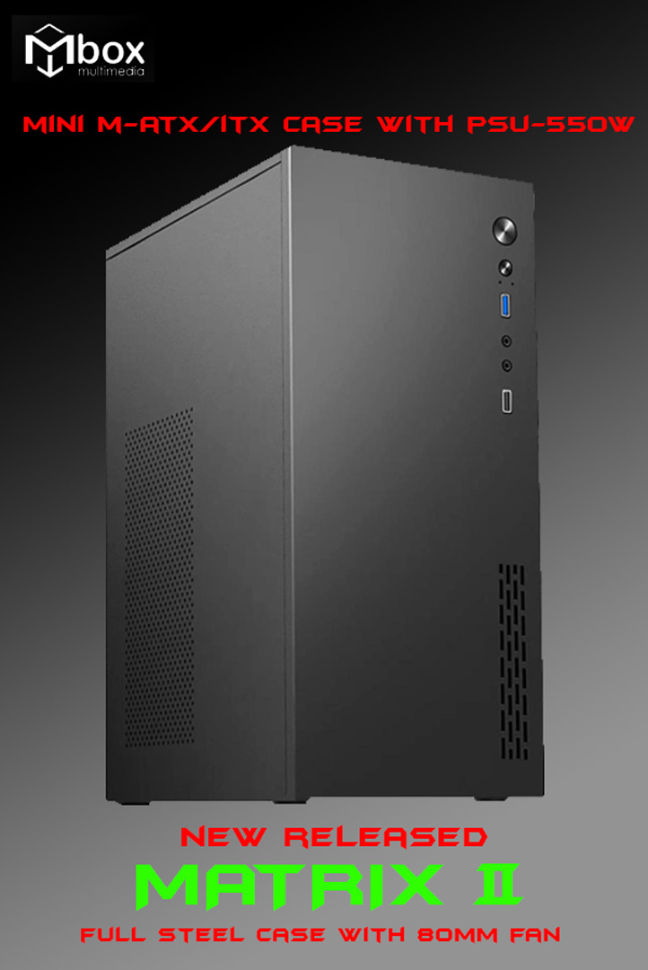 MBOX MATRIX 2 Mini M-ATX & ITX Full Steel Body Pc Casing With Standard ...
