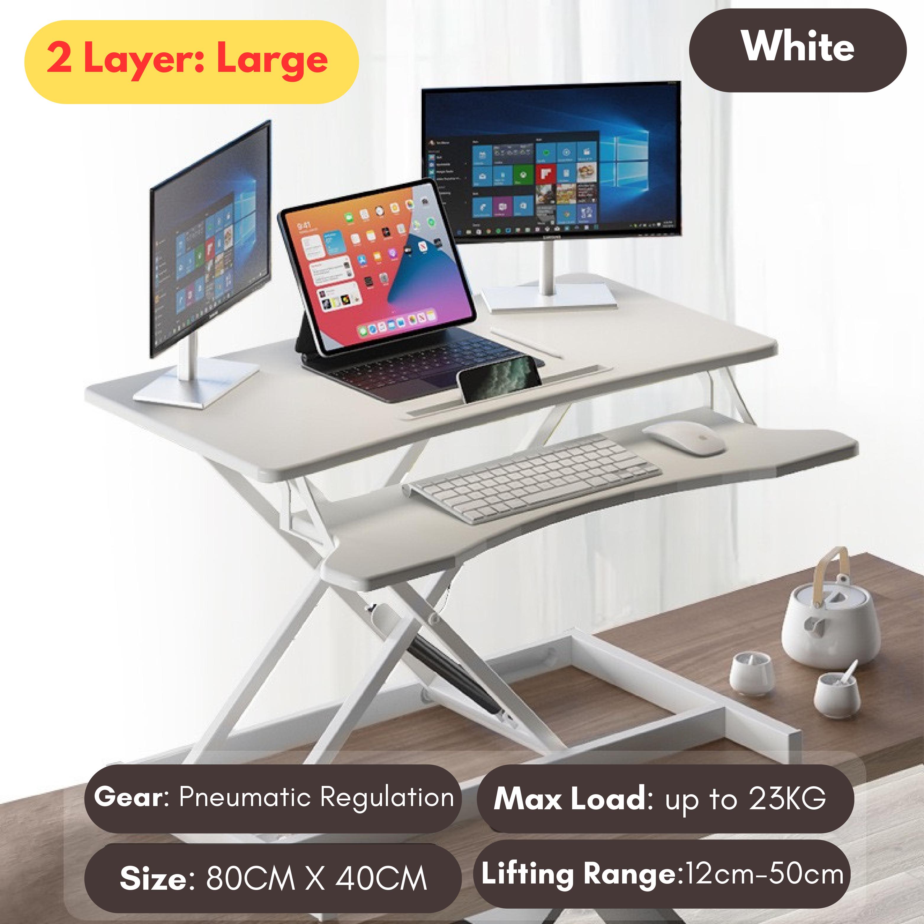 Ergonomic Standing Desk Height Rising Desk Converter Tabletop Table On ...