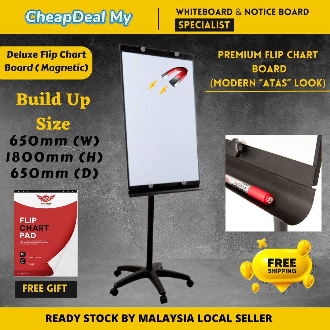 Papan carta selak premium/papan putih Deluxe Flip Chart Board / Premium ...