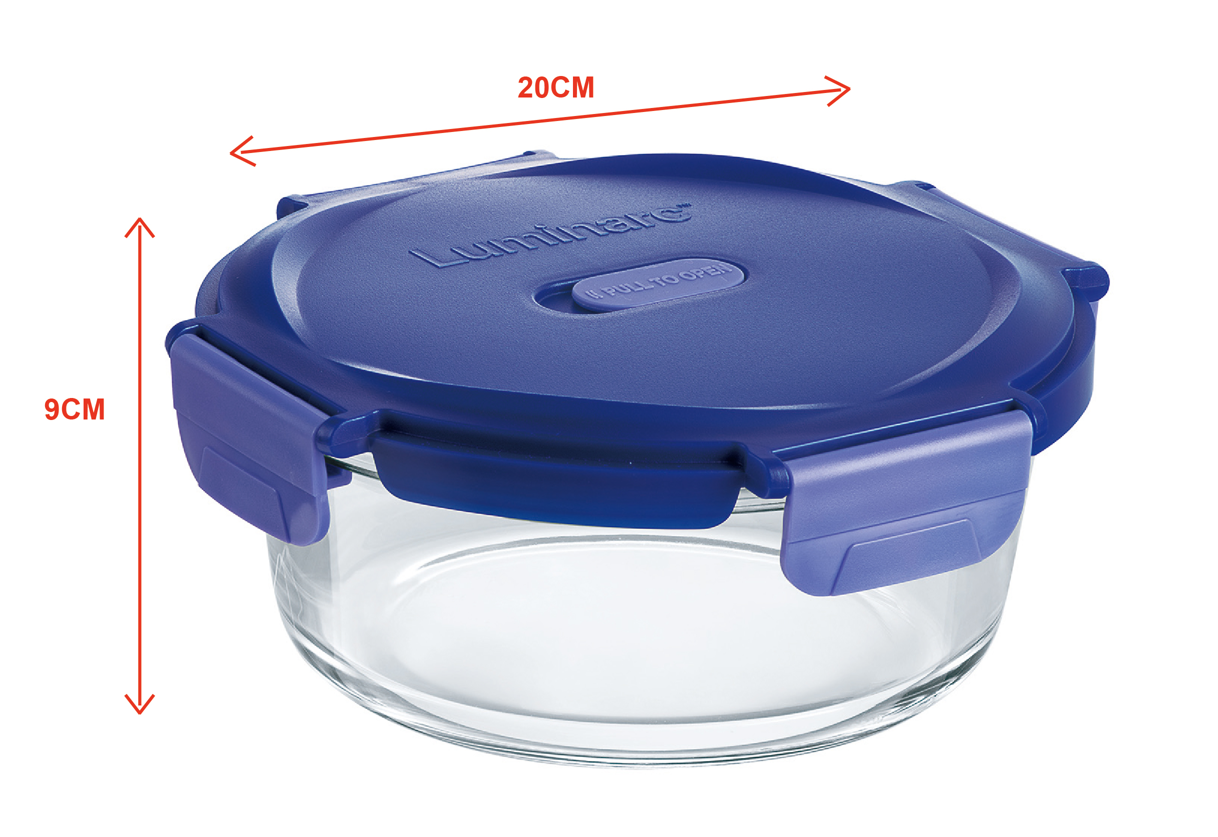 Luminarc Pure Food Storage Box Putina Round (1000ML) [Model: V6454 ...
