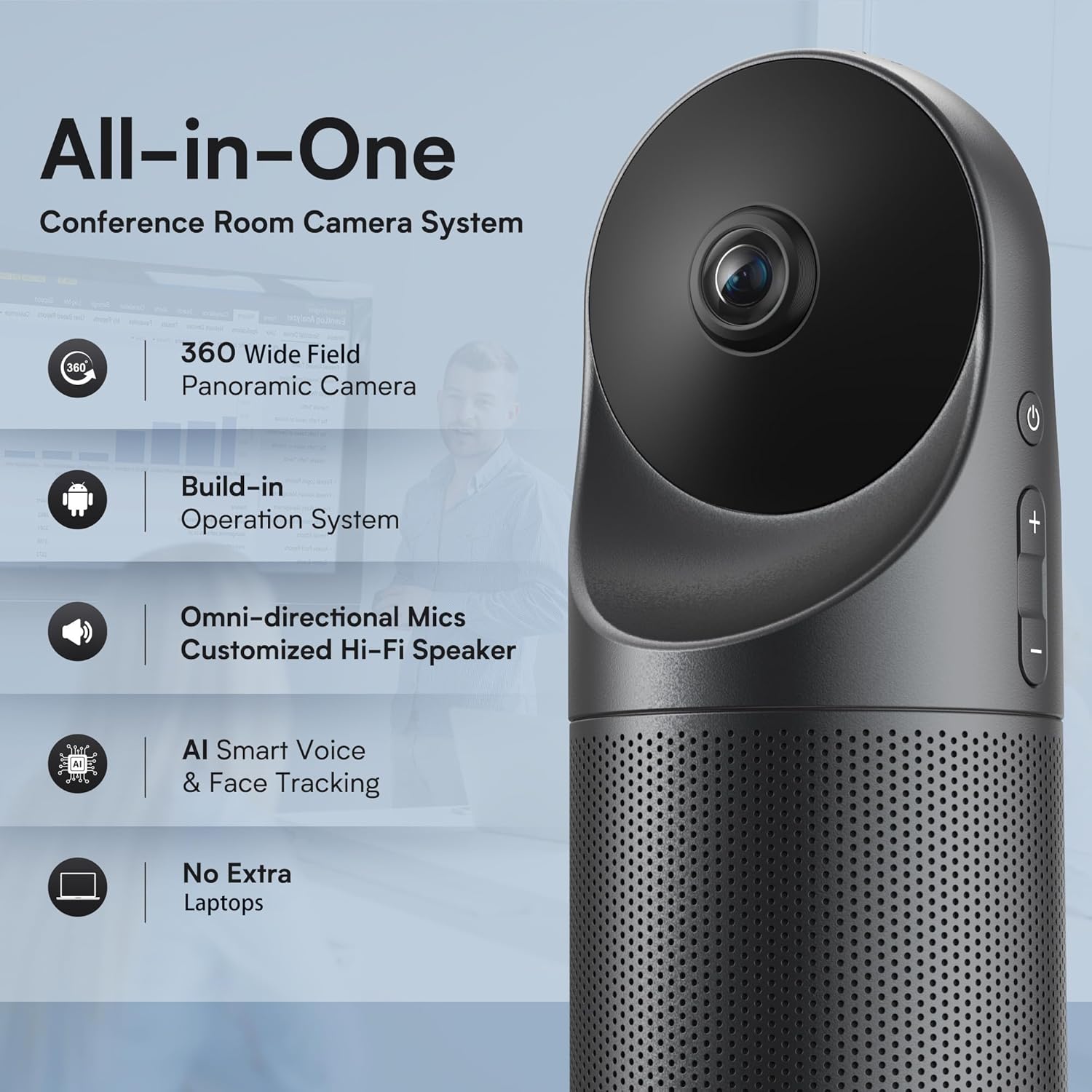 KanDao Meeting Pro 360-degree Video Conference Camera with Microphones ...