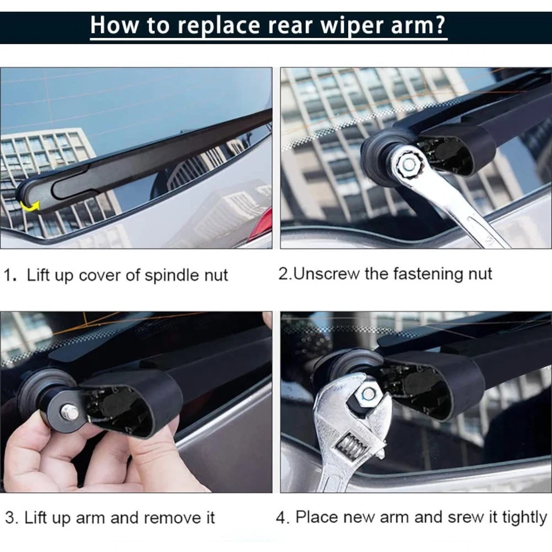 Perodua Viva Rear Wiper Arm + Blade 14'' Silicone Rubber Rear Wiper ...