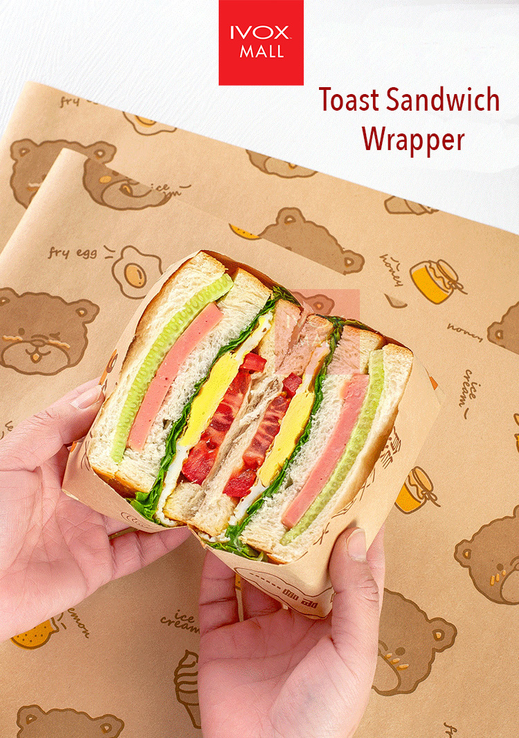 50pcs 38 x 28cm Toast/Burger/Sandwich Wrapper Paper/Baking Wrapping ...