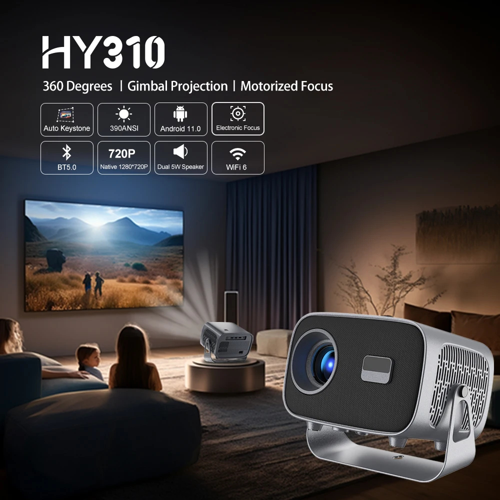 4K Projector 360° Flip Smart Projector Android 11 For Phone&Tablet ...