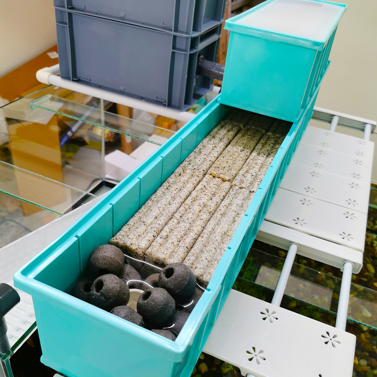 Aquarium 2-Tier Filter Box Set Top Long Two Tier Filter Box Fish Tank ...