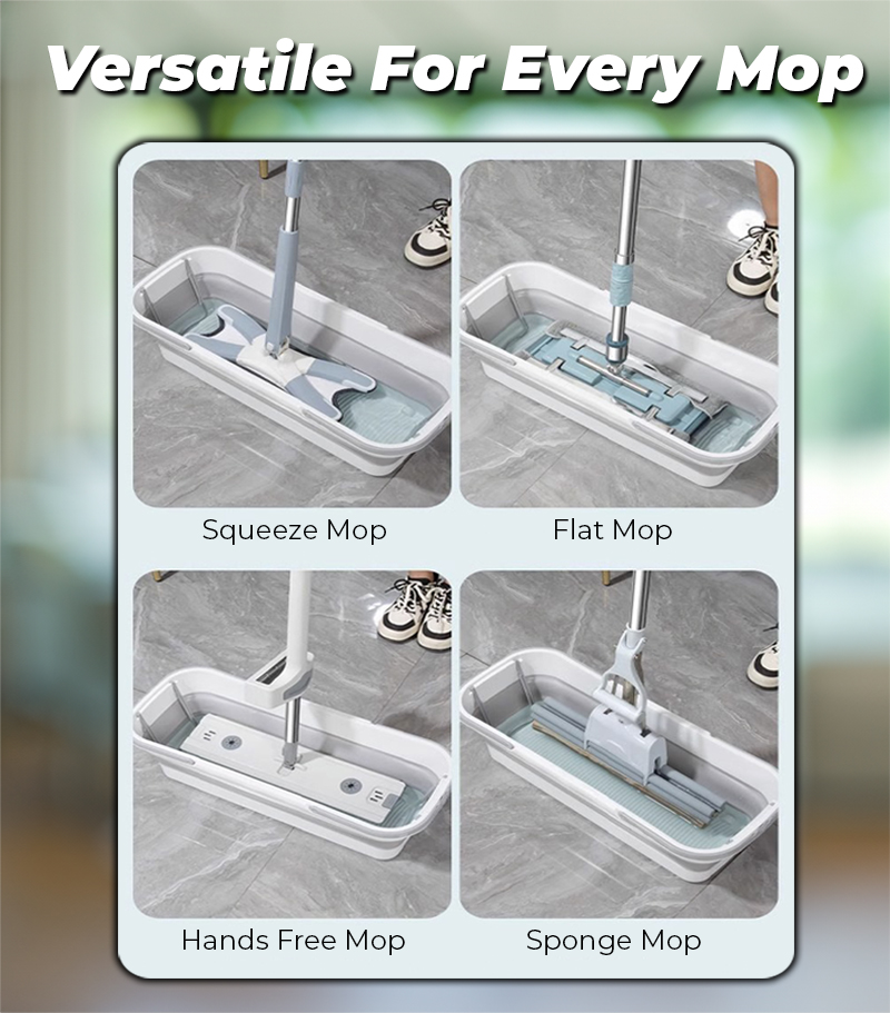 Collapsible Mop Bucket for All Type Of Cleaning Mop, Big Foldable Large ...